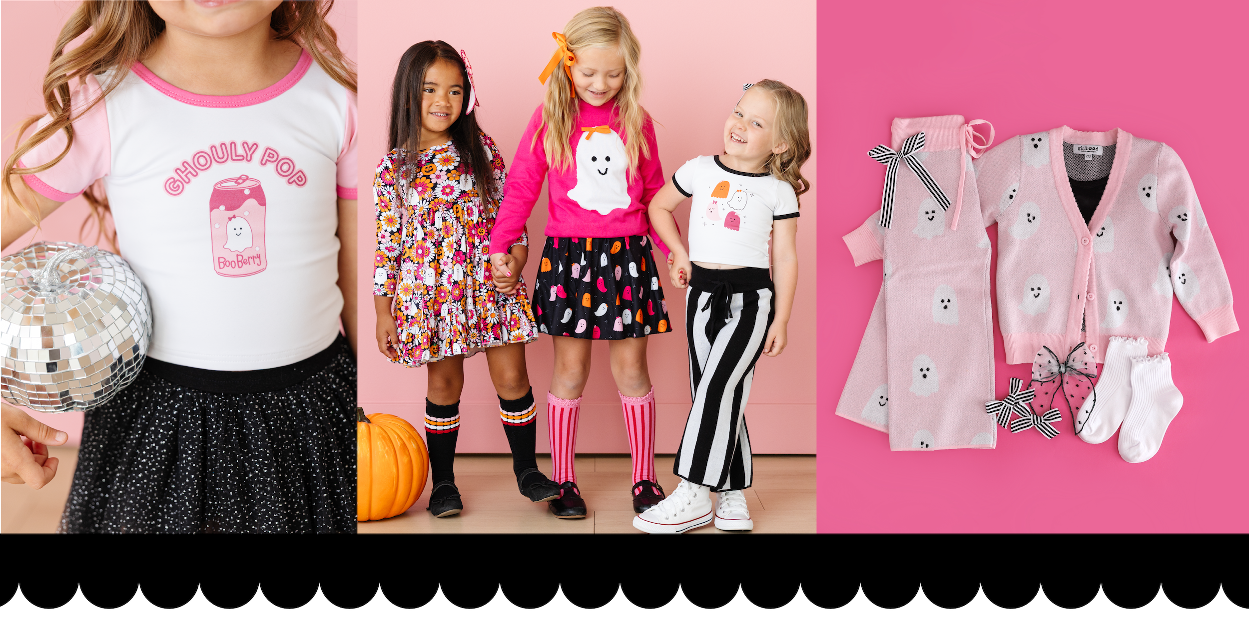 "Hey Boo" Ghost Dresses, Sweaters & Matching Accessories for Girls ...