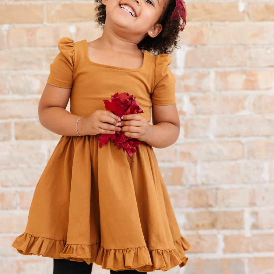 Girls' Solid Cotton Blend Twirl Dresses with Pockets – Little Stocking ...